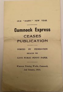 Publications – Newspapers – Cumnock History Group